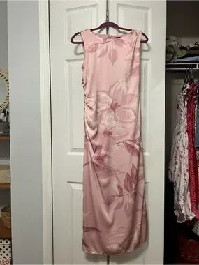 Rachel Zoe | Dresses | Rachel Zoe Blush Pink Floral Satin Maxi Dress ...